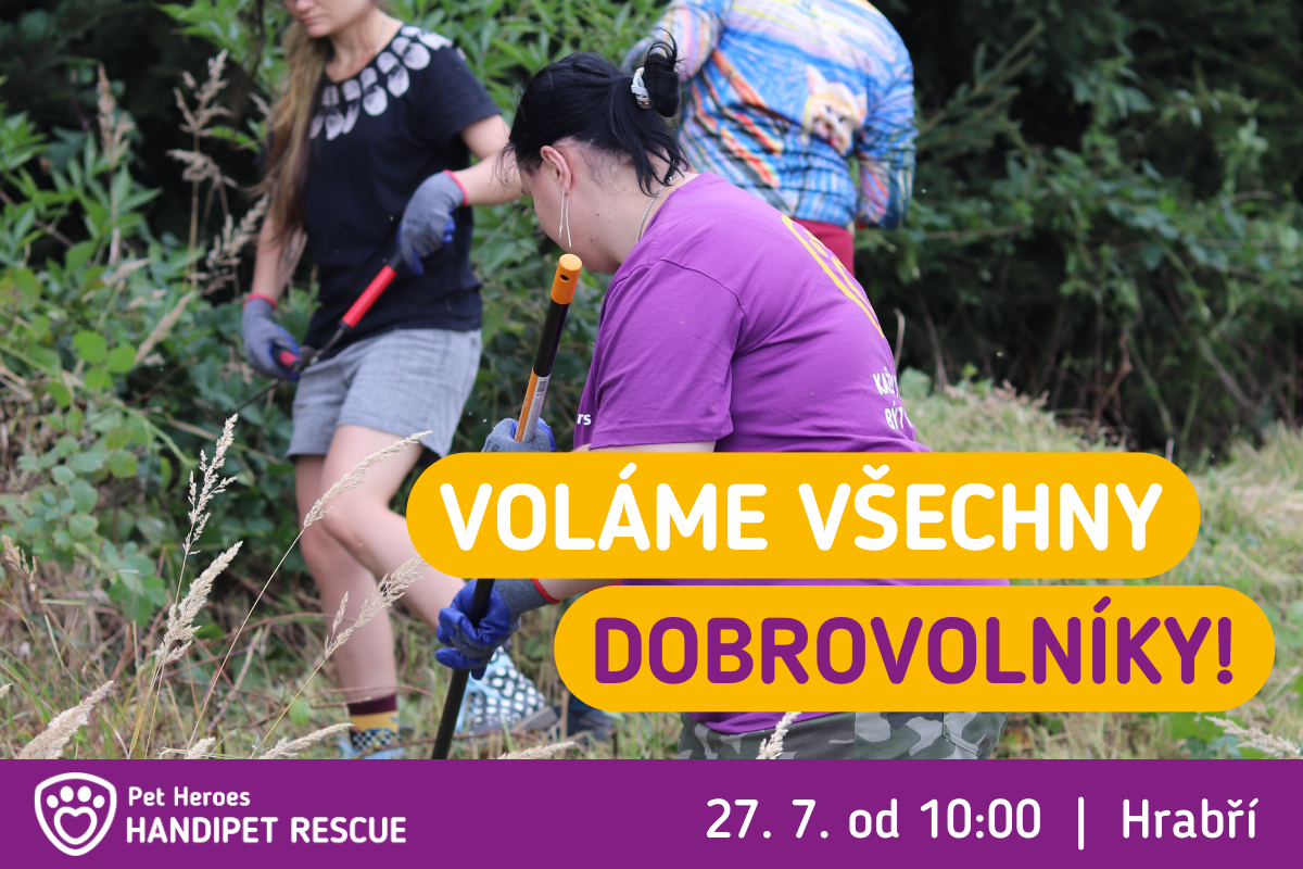 Přijďte 27. 7. dobrovolničit! - Handipet Rescue