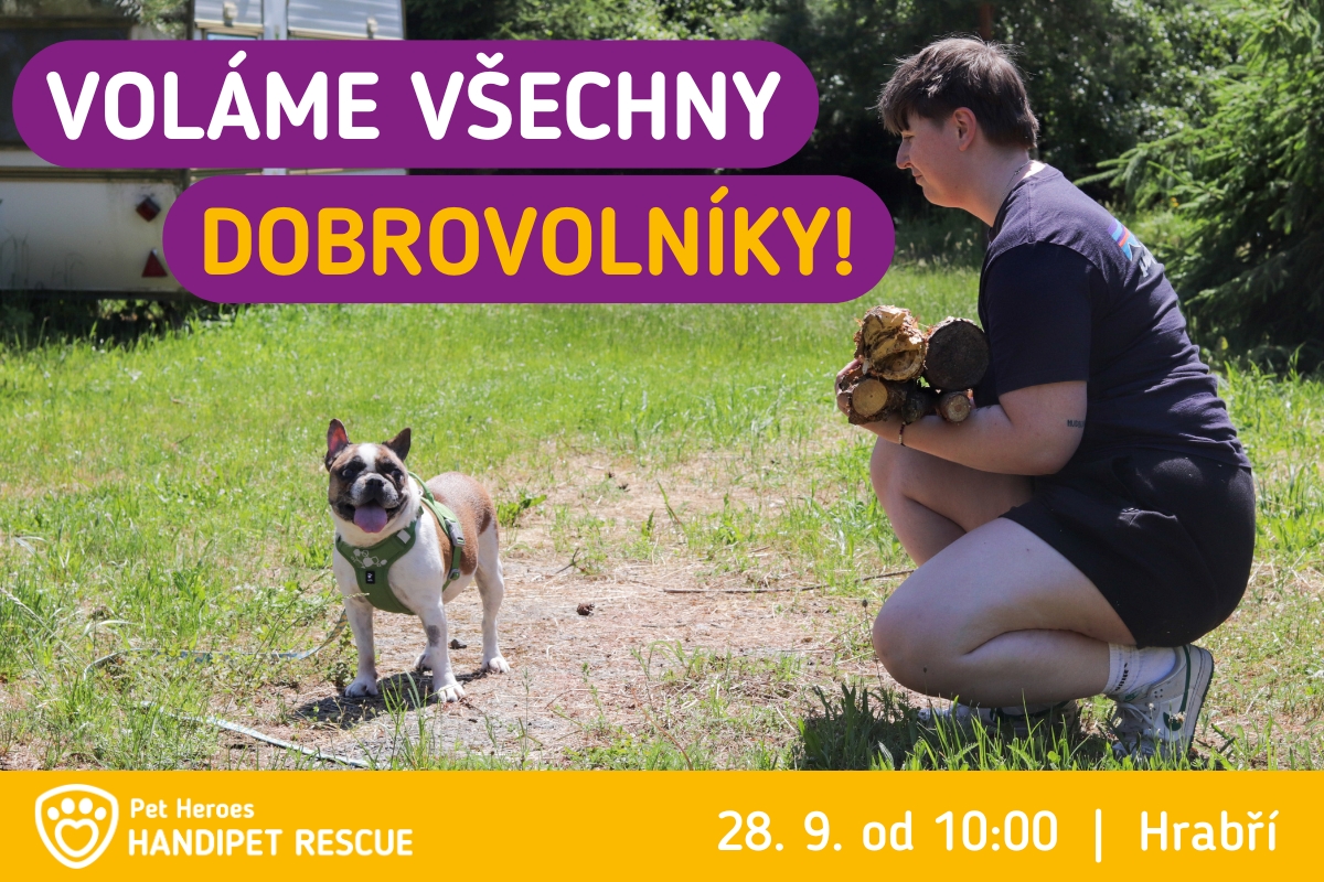 23. srpna proběhne další dobrovolnický den v Hrabří - Handipet Rescue